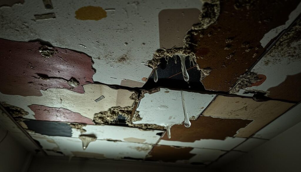 How serious is water damage on a ceiling?